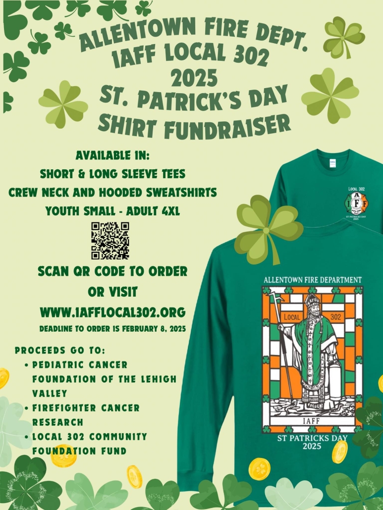 2025 Local 302 St. Patricks Day Shirt Fundraiser – Allentown ...